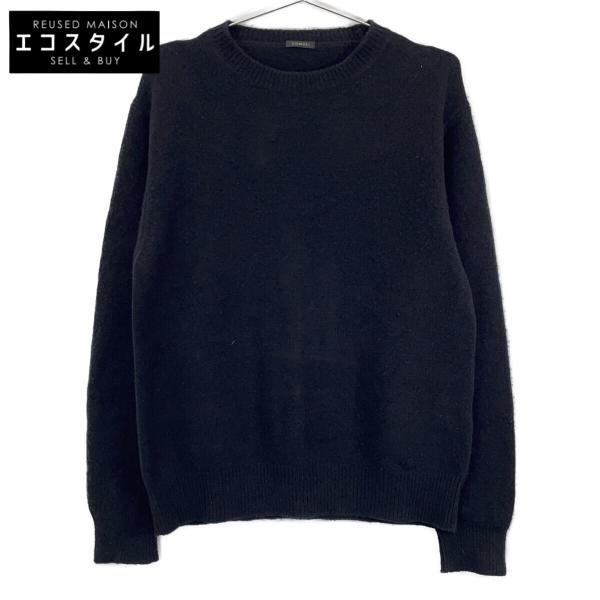 【商品情報】商品番号：7765400000121501ブランド）コモリ / COMOLIタイプ）24AW A03-06016  ラムズウールクルーネックニットカラー）ブラックシーズン）冬素材）ウール【サイズ】表記サイズ：2肩幅：45cm着丈...