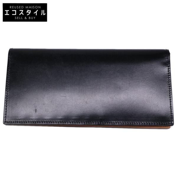 ■商品番号：7765400000122065■商品情報ブランド）ココマイスタータイプ）【新品同様】ブライドルレザーｘヌメ革 Bridle Arfred Wallet ブライドル アルフレート ウォレット/カラー）ブラック素材）ブライドルレザ...