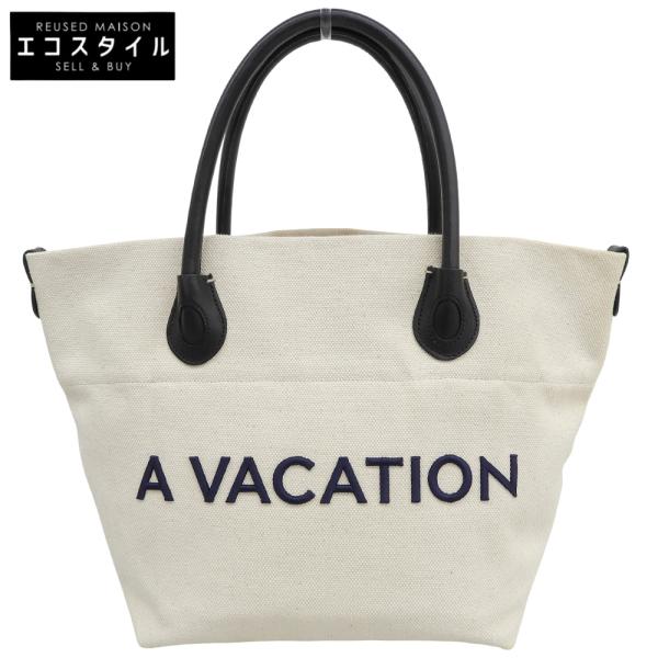 ■商品番号：7765400000123663■商品情報ブランド）アヴァケーションタイプ）キャンバス×レザー VAST M ロゴ刺しゅう トートバッグ レディース アイボリーカラー）アイボリー素材）キャンバスサイズ）Ｗ26cm x Ｈ29cm...