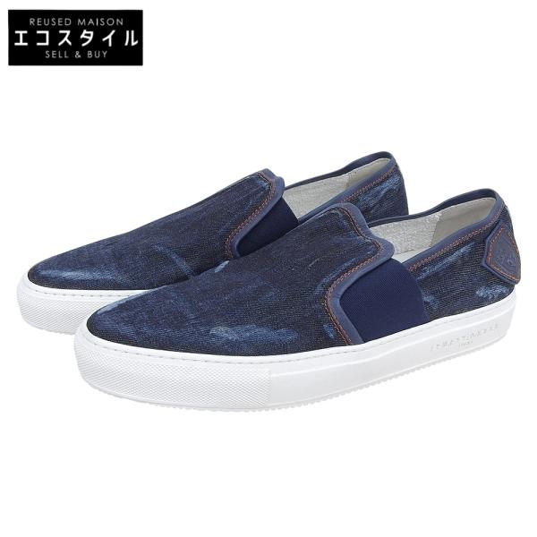 ■商品番号：7765400000125892■商品情報ブランド）フィリップモデルタイプ）新品同様 フェード加工デニムスリッポン シューズ メンズ インディゴ 42カラー）インディゴ素材）デニムサイズ）表記サイズ：42JP靴サイズ：27.0c...