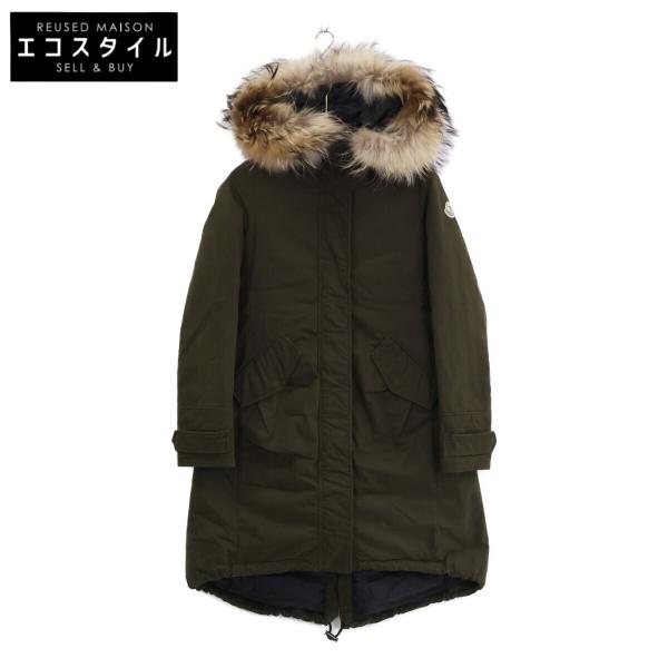 ■商品番号：7765400000125950■商品情報ブランド）モンクレールタイプ）EVANTHIA エヴァンシア ラクーンファー付 ダウンモッズカラー）カーキ素材）ナイロン商品説明）※ファー部分はスナップボタンで着脱可能、フードは着脱不可...