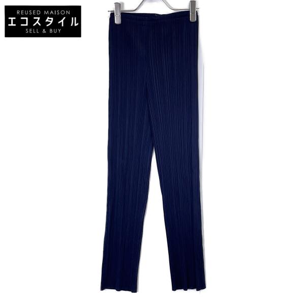 【商品情報】商品番号：7765400000129514ブランド）プリーツプリーズ / PLEATS PLEASEタイプ）PP04-JF609 スリムスラックスパンツカラー）ネイビーシーズン）春秋素材）ポリエステル【サイズ】表記サイズ：1ウエ...