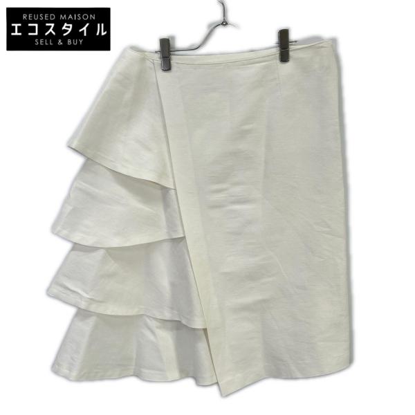 【商品情報】商品番号：7765400000136005ブランド）タエアシダ / TAE ASHIDAタイプ）ホワイト リネン混 アシンメトリー ドッキング スカートカラー）ホワイトシーズン）春秋素材）リネン【サイズ】表記サイズ：13着丈：7...