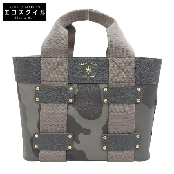 【商品情報】商品番号：7765400000137132ブランド）ADMJ / A.D.M.J. Accessoires De Mademoiselleタイプ）カモフラージュ ハンドバッグ レディース マルチカラー グレー×チャコールカラー）...