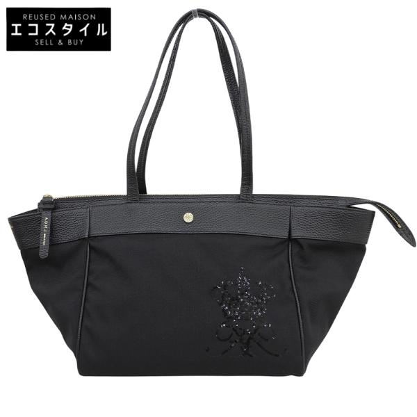 【商品情報】商品番号：7765400000137133ブランド）ADMJ / A.D.M.J. Accessoires De Mademoiselleタイプ）新品同様 クラウン スパンコール刺繍 ナイロン レザー トートバッグ レディース ...