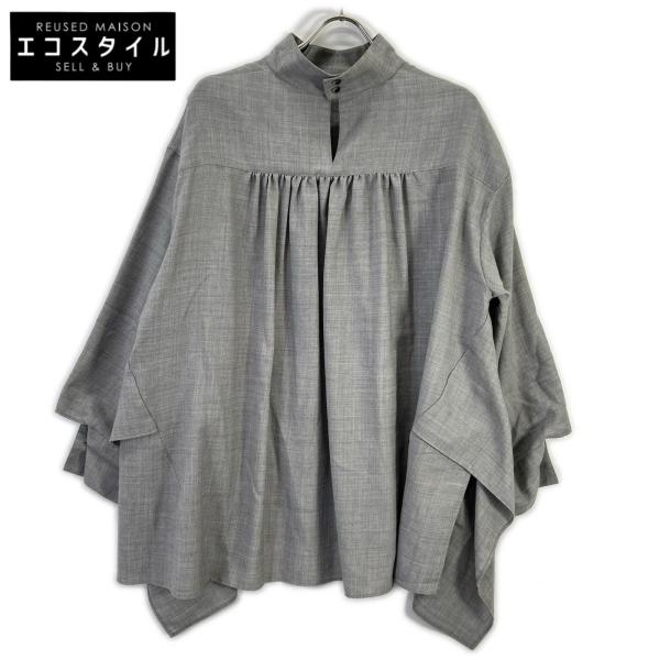 【商品情報】商品番号：7765400000137308ブランド）ル フィル / LE PHILタイプ）24年製 534-4210019 グレー ドライウールスタンドブラウスカラー）グレーシーズン）春秋素材）ポリエステル【サイズ】表記サイズ：...