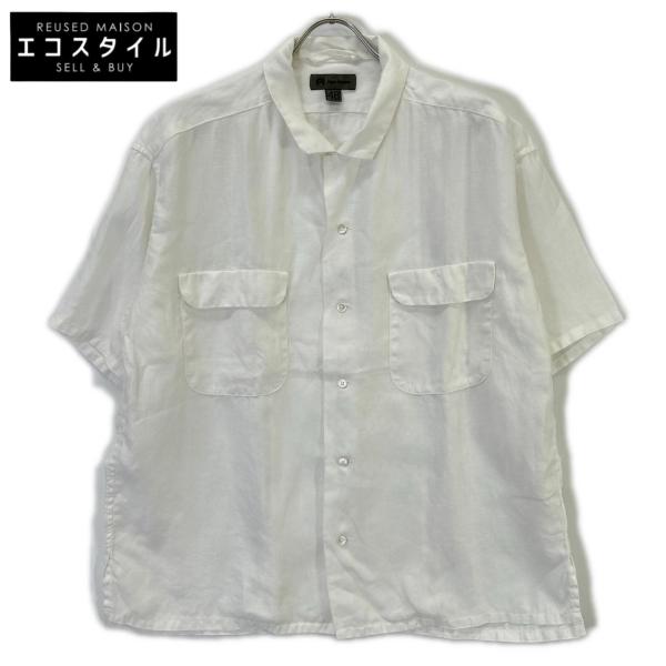 【商品情報】商品番号：7765400000138267ブランド）ナイジェルケーボン / NIGEL CABOURNタイプ）8042ー00ー11006 ホワイト オープンカラー リネンS/Sシャツカラー）ホワイトシーズン）夏素材）リネン【サイ...