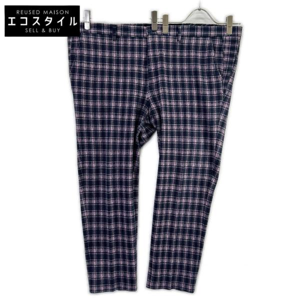 【商品情報】商品番号：7765400000140097ブランド）エトロ / ETROタイプ）241-MRCB0005-99TQE32 ピンク×ネイビー コットン混 センタープレス チェックテーパードスラックスカラー）ピンク×ネイビーシーズン...