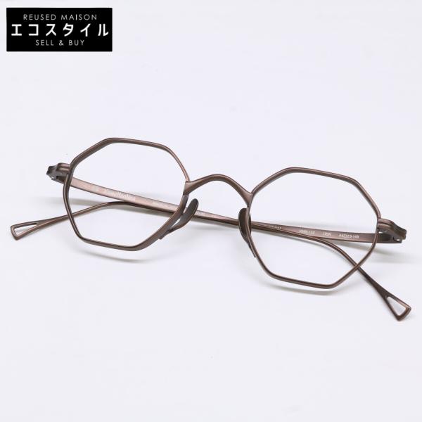 【商品情報】商品番号：7765400000149619ブランド）カメマンネン / KameManNenタイプ）【新品同様】KMN152 DBR レンズなし オクタゴンシェイプ アイウェアカラー）ダメージブラウン素材）チタニウム参考上代）52...