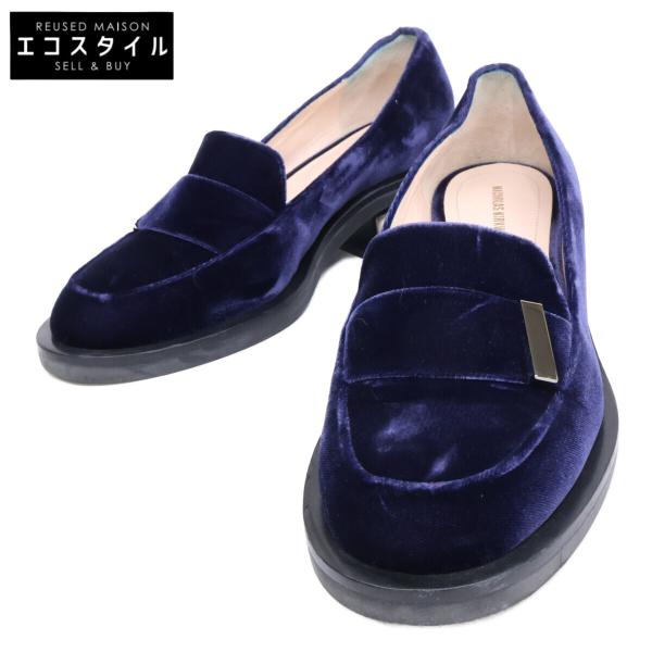 ■商品番号：7877100000002225■商品情報ブランド）ニコラスカークウッドタイプ）【美品】ベロア パールヒール ローファーカラー）ブルー素材）ベロアサイズ）表記サイズ：36 1/2JP靴サイズ：23.5cmアウトソール：25.5c...