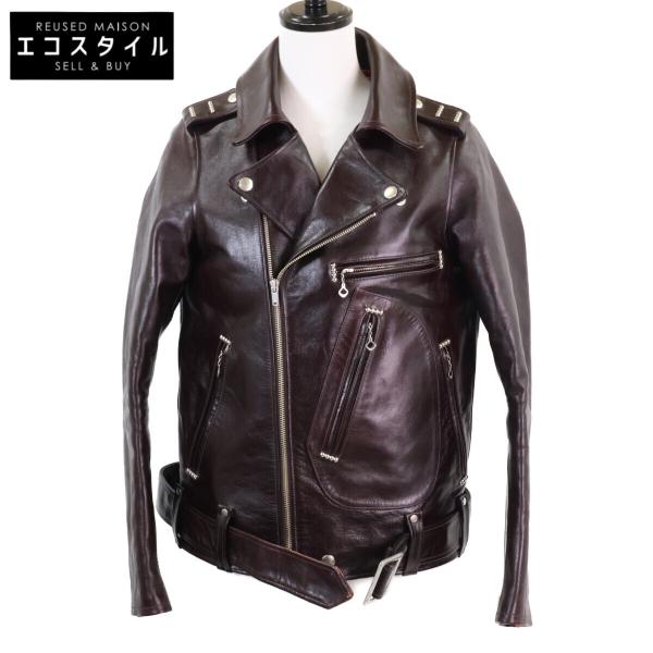 【商品情報】商品番号：7880000000000101ブランド）ファウンテンヘッドレザー / FOUNTAINHEAD LEATHERタイプ）ホースハイド ブラウン デルタ ダブル レザージャケット素材）ホースハイド【サイズ】表記サイズ：3...