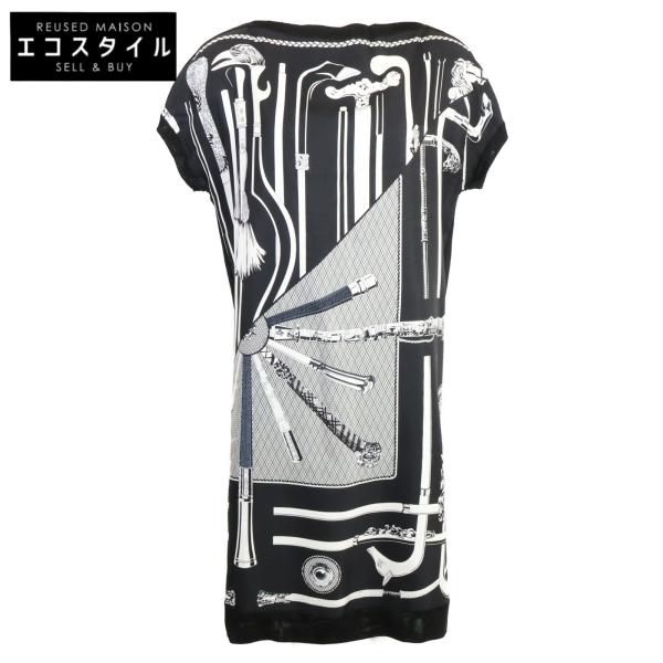 ■商品番号：7889900000006234■商品情報ブランド）エルメスタイプ）【新品同様/国内正規】Cannes et Cannes ツイルエレーヌ ニットカラー）ブラック/ホワイト素材）シルクサイズ）表記サイズ：38肩幅：61cm着丈：...