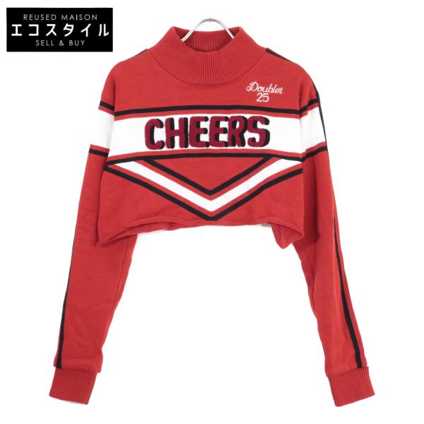 ■商品番号：7893100000000173■商品情報ブランド）ダブレットタイプ）25SS レッド 55KN185 CUTOFF CHEERLEADING PULLOVERカラー）レッド×ホワイト素材）コットンサイズ）表記サイズ：M肩幅：4...