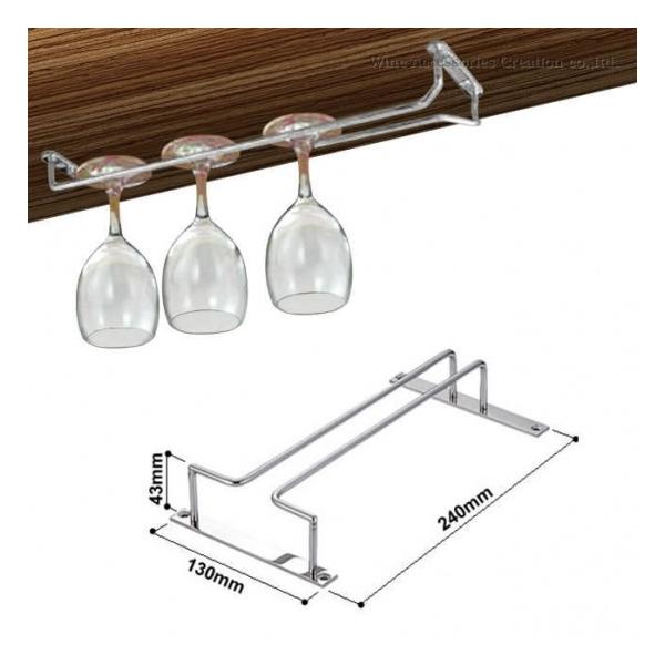 ■グラスフレーム（ワイングラスハンガー）カウンターなどの天井部に設置すれば、洗浄したワイングラスをキレイに収納できます。「スペースの有効活用」「オペレーションの効率化」に、便利なグラスハンガーラックです。■商品詳細内容：グラスフレーム小×１...