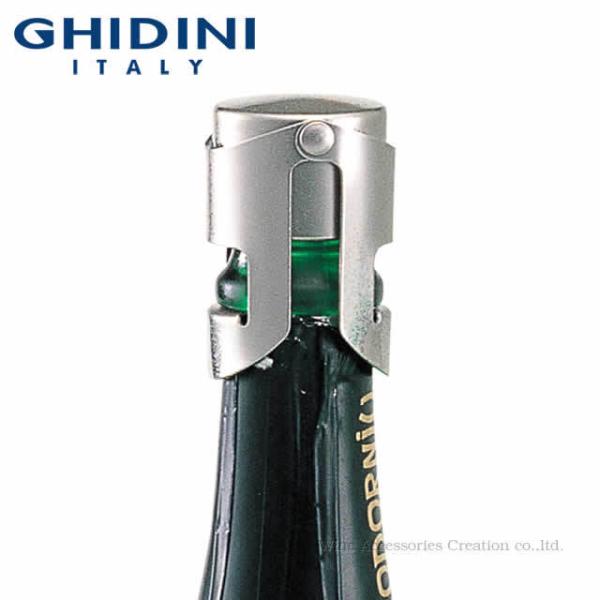■GHIDINI ギディニ シャンパンストッパーシャンパンストッパーがあれば飲み残しても安心！グラスシャンパンのサービスには欠かせないアイテムです。■商品詳細英名：GHIDINI TAPPO CHAMPAGNE NICHELATO（Nick...