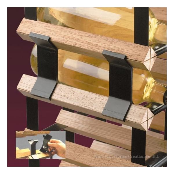 ６本用〜１２０本用のマルチコンビネーションワインラック同士をジョイント（連結）して拡張させるパーツ。収納本数が足りなくなったら、マルチコンビネーションワインラックの角材部分にコネクティクスを取り付け、縦、横方向に拡張が可能です。※１箇所に手...