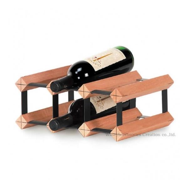 自然木とスチールをDIY（Do It Yourself）で組立てるシンプルなワインラックです。自然木（マレーシア産マラントゥ）とブラックコーティングされたスチールを組み合わせた素材はインテリアとして、どんなお部屋にもマッチします。専用の連結...