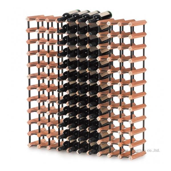自然木とスチールをDIY（Do It Yourself）で組立てるシンプルなワインラックです。自然木（マレーシア産マラントゥ）とブラックコーティングされたスチールを組み合わせた素材はインテリアとして、どんなお部屋にもマッチします。専用の連結...