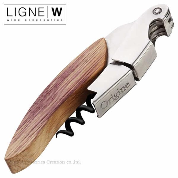 ボルドーやブルゴーニュワインの熟成に使用されていたフランス産のオークバレル（オーク製ワイン樽）をハンドルに採用したモデルです。多くのソムリエナイフが薄い板材をハンドル両面に貼り合わせているのに対し、オリジンのハンドルは、ワイン樽の分厚いオー...