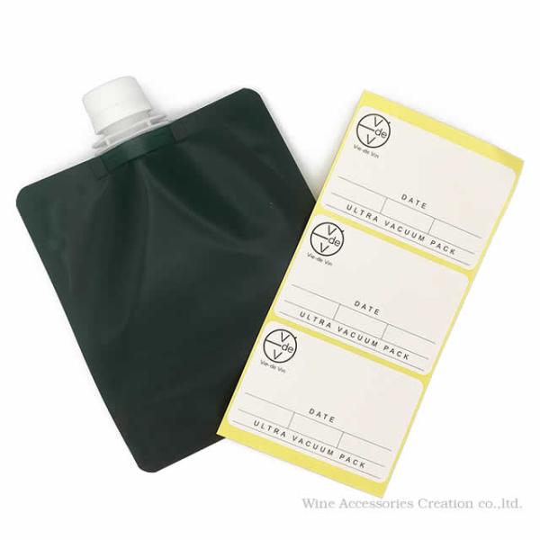 パウチ（容器）にワインを詰め替えるだけで、最後の一滴まで真空状態をキープする Vie-de Vin ヴィドヴァン 375ml用の交換用パウチです。※真空キャップは付属していませんので、ヴィドヴァン 真空ワイン保存パウチ375ml用の真空キャ...