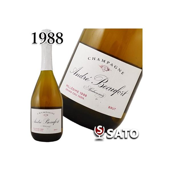 アンドレ・ボーフォール　ブリュット　[1988]　A&amp;Jボーフォール　泡白　750ml*【ラベルに傷あり】※5〜9月はクール便配送をおすすめしております。クール便の指定なく起こった、ワインの液漏れ・劣化等による返品・交換等は、お受け...