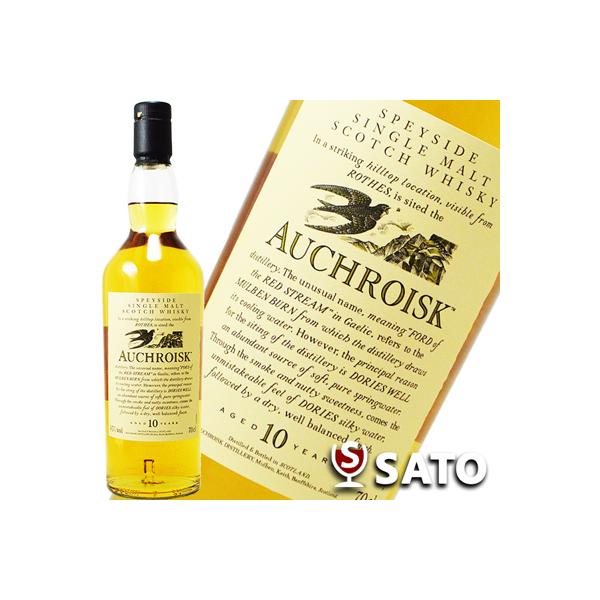 AUCHROISK　SPEYSIDE SINGLE MALT SCOTCH WHISKY◆製造者　ユナイテッド・ディスティラリー社◆種類　　シングルモルトウイスキー◆内容量　700ml◆原材料　モルト◆度数　　43％◆生産地　イギリス/スコ...