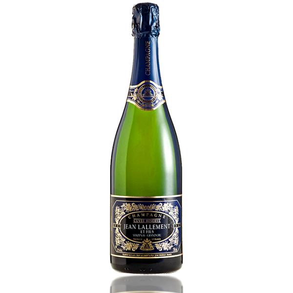 生産者：ジャン・ラルマン　Jean Lallement品名：ブリュット レゼルヴ　N.V. Brut Reserve生産地：フランス シャンパーニュ地方原産地呼称：A.O.C.CHAMPAGNE Grand Cru種類：シャンパン 辛口 白...