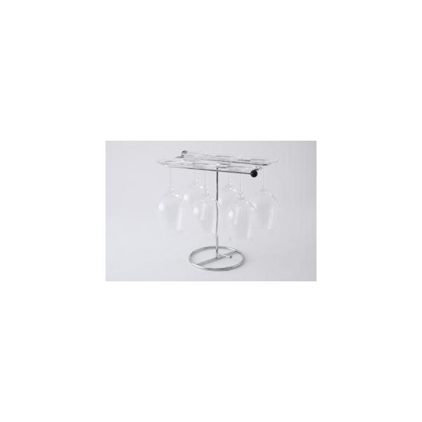 場所を取らない約６脚タイプのグラスラック。スタンドは取り外しでき、使わない時はコンパクトに収納可能！ Prefabricated Glass Rack本体サイズ：１８０×３２０（ラック幅３００）梱包形態：箱素材：ステンレス、鉄(クロームメッ...