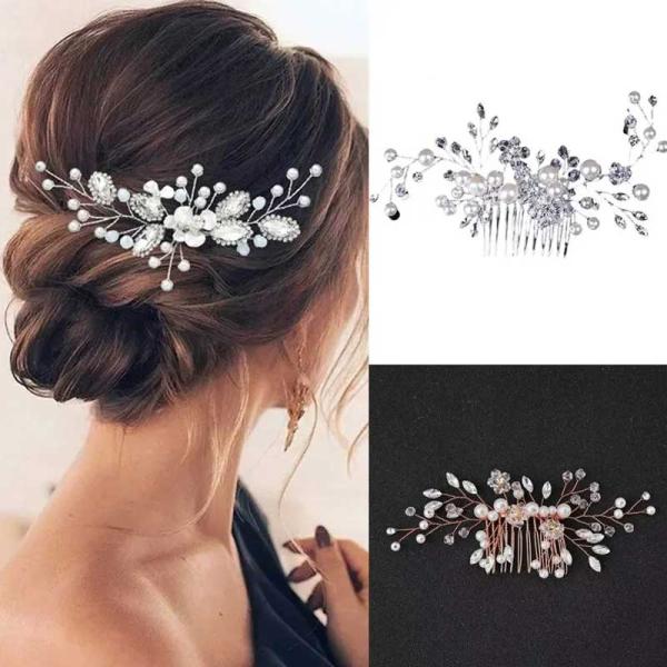 ウィッグ エクステンション つけ毛 女物 成人式 浴衣 振袖 浴衣用 ウィックヘアアクセサリー ヘアー髪飾り 簡単アレンジ ウェディング ブライダル 立体的モチーフ アアクセサリー ウイッグとの併用で一層ひきたちます ヘアピン シルバー ゴ...