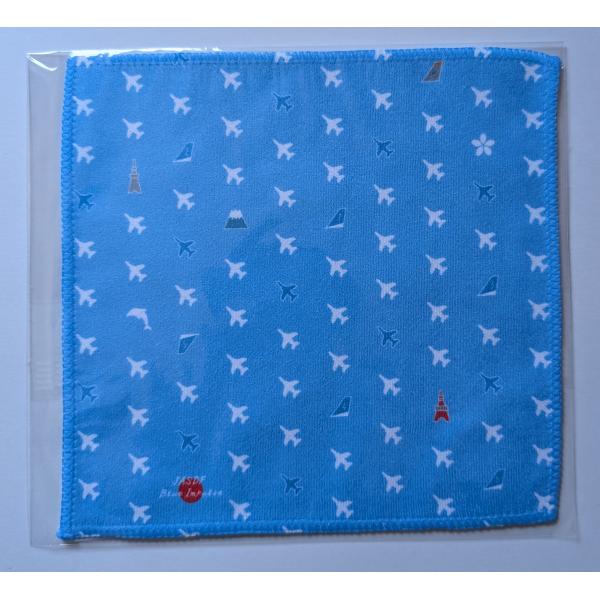 ハンドタオル　ブルーインパルス　東京　です。/サイズは、約200ｍｍ×200ｍｍ/材質　ポリエステル55％綿45％/粒木カメラマンがデザインしました。東京見つけれますか？/商品の画像が画面によって実際の色目と多少異なる場合がありますがご了承...