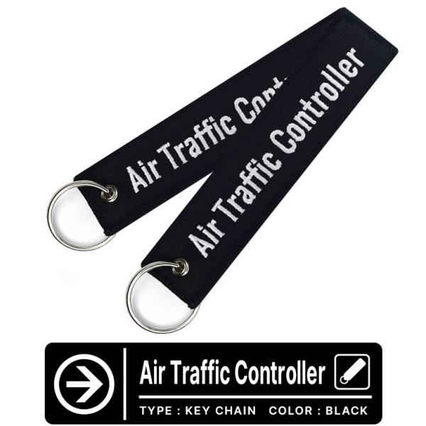 Air Traffic Controller 航空管制官カラー ブラックメール便 全国一律 送料無料 定番のキチェーンタグシリーズ。バックに付けてもＯＫちょっとしたアクセサリやプレゼントに是非どうぞ。フライトタグ Flight tag ke...