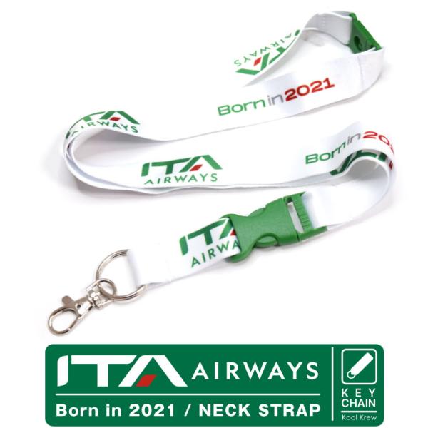 kool krew ( クールクルー ) ITA Airways Born in 2021ネックストラップ送料無料 【 ITA エアウェイズ（ITA Airways）】2021年10月15日に運航を開始したイタリアの国営航空会社（フラッグ・...
