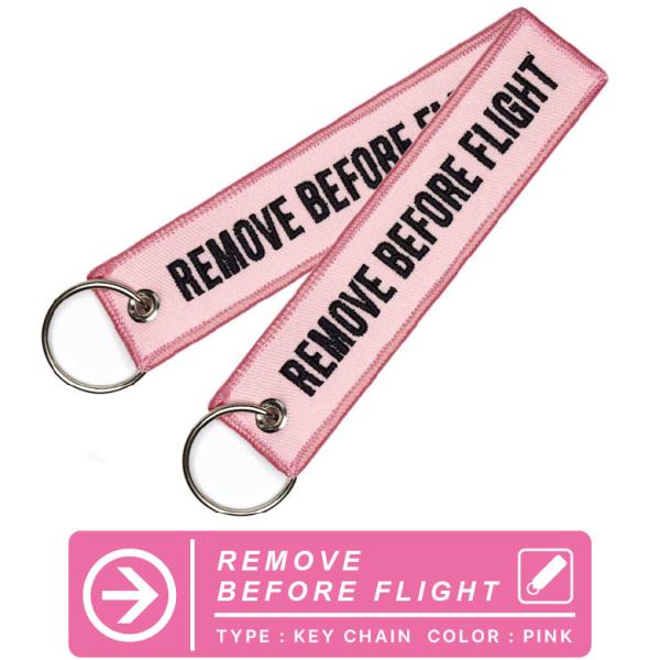 REMOVE BEFORE FLIGHTカラー ピンク （1個）メール便 全国一律 送料無料 ※画像は裏表です。定番のキーチェーンタグシリーズ。バックに付けてもＯＫちょっとしたアクセサリやプレゼントに是非どうぞ。フライトタグ Flight ...