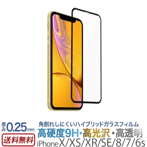 商品名：ハイブリッドガラスフィルム　光沢 シリーズ：スマホケース ＞ iPhoneケース ＞ iPhoneXSケース / iPhoneXケース  ・ iPhoneXRケース  ・ iPhone8ケース / iPhone7ケース ・ iPho...