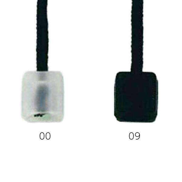 ●サイズ:約10mm長　穴径3mm★メール便は100個程度までになります。●カラー：半透明、黒●商品説明紐やスピンドルの留め具に定番のコードストッパーですリュックやナップサック、小物入れの紐止め、お洋服のコード止めにも最適です♪シリコン素材...