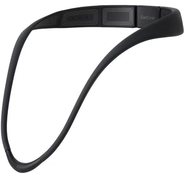 高周波治療器コリコランに、ループタイプが誕生 首を支える筋肉のまわりに4個の高周波デバイスを配置  コリの原因である血行を促進し、コリを改善します