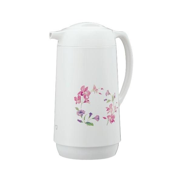 飲みたいときにすぐ飲める私のマイポット（ガラス） 容量 1.0Lまほうびんだから一年中使えて、しかも省エネ！ まわして開閉！「スクリューせん」