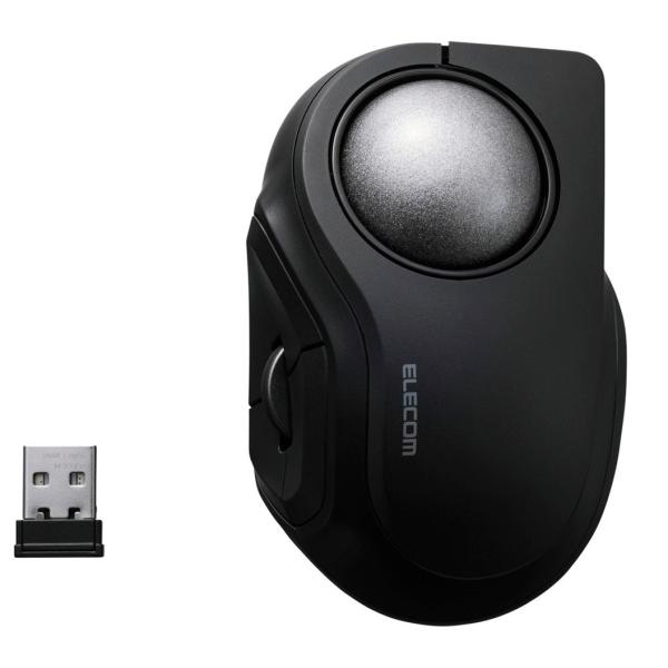 コンパクトな人差し指操作のワイヤレストラックボールマウス