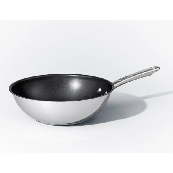 マキシム SS 深型フライパン 28cm  オールステンレスなので蓄熱性も良く、どんな料理にも使いやすいため毎日の活躍間違いなしです  IH/ガス対応