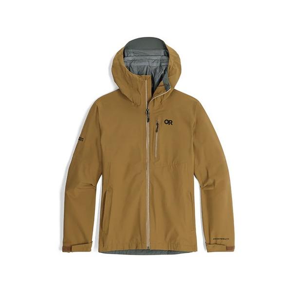 アウトドアリサーのベストセラー、3層構造の高性能、男性向けレインシェルがアップデートして新登場。軽量で通気性があり、防水性に優れ、雨天の環境下で優れた動きやすさを発揮します。  OUTDOOR RESEARCH アウトドアリサーチ メンズ ...