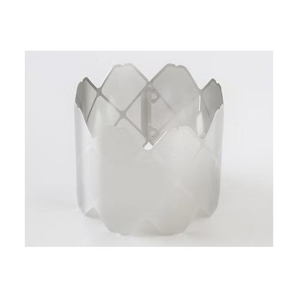 炎を楽しむ ウルトラライト アウトドアストーブ 殆ど全てのアルコールストーブで使用できるLサイズ  ・光を通すマイクロメッシュを施した厚さ0.17 の 　ステンレスシート  ・筒状に組み立て、内側にアルコールストーブや固形燃料など 　入れて...