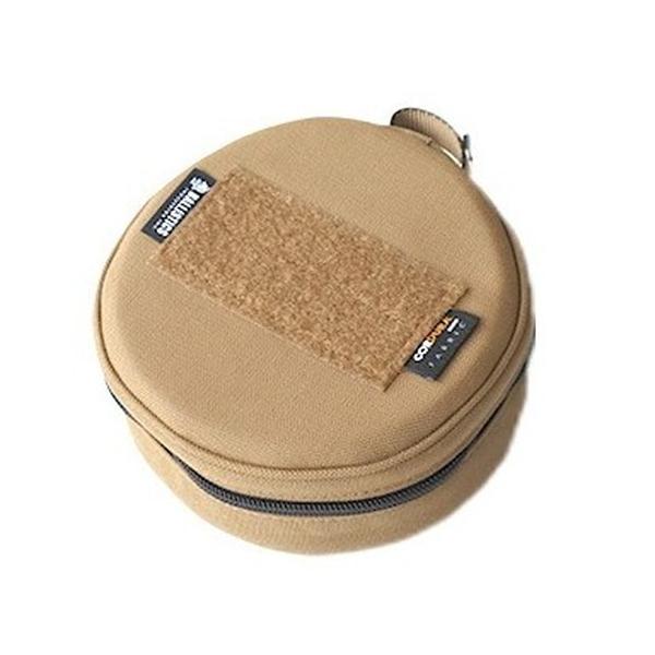 名前通り丸型でしっかり目の収納ケースになります。 内部3連のループを利用してゴールゼロランタンを 並べたり、SOTOさんのST-310やST-330バーナー、 BRUNT製モスキートマインがジャストだったりいたします。  他にも丁度良いサイ...