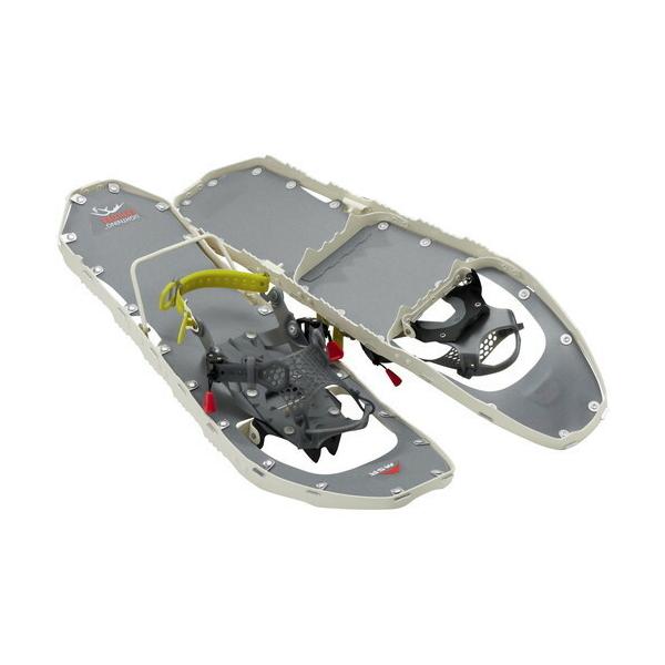 あらゆる地形に対応するMSRスノーシューのフラッグシップです。デッキを囲むフレームには鋸歯があり、フレーム自体でもグリップするため、全方位に優れたトラクションを発揮。横方向の２本のクロスメンバーにより、軽さと剛性を両立しています。丈夫でしな...
