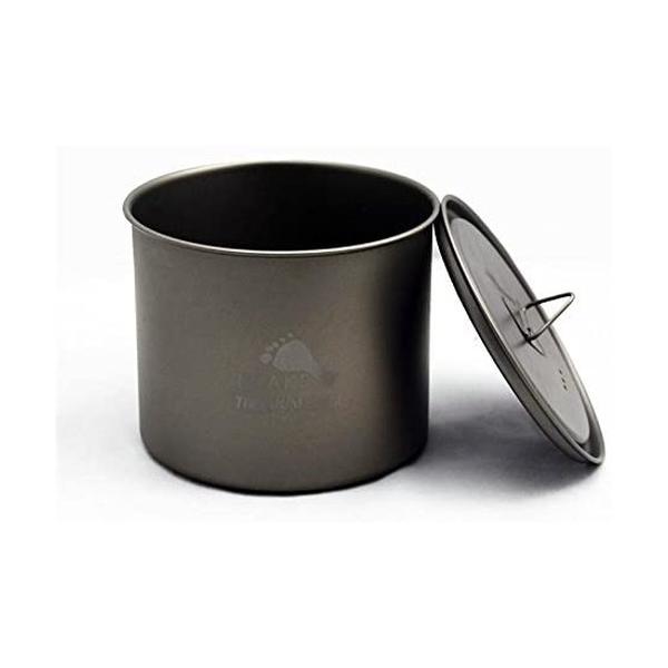 ■商品詳細  チタニウム製、カップです。 リッド(蓋)付き・ハンドル無しタイプ。 収納袋付きです。    POT-550-NH 550ml、62g 95mm×80mm
