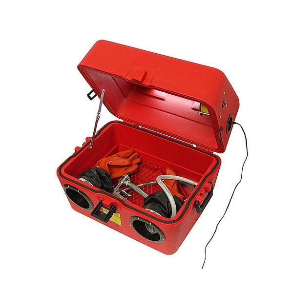 ○ 研磨作業やショット作業に○ キャビネット容量 ５６リットル○ 卓上タイプで軽量・省スペース○ ブラストサンドから手を守る、丈夫な保護グローブ付き○ ＡＣ１００Ｖ 蛍光灯 作業灯 付き○ キャビネット内には網の中段があり、砂は下に集まる ...