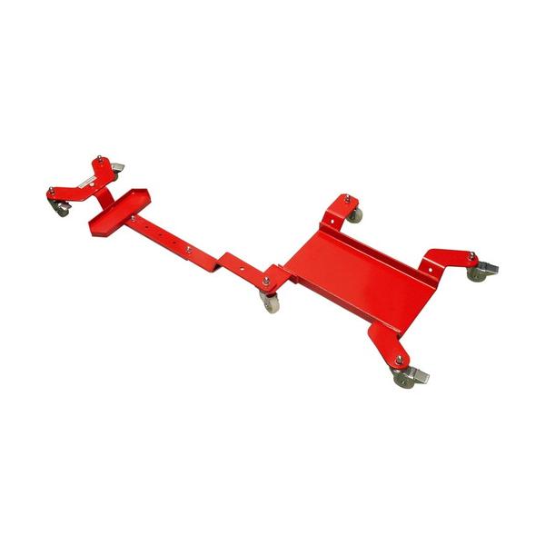 狭いガレージや駐車場でのバイクの並び替え・移動に最適！ガレージの有効スペースが広がります。修理中で動かないバイクも、このドーリーを使えば自由に移動出来るので邪魔になりません。サイドスタンドと後輪を乗せるバイクドーリーで、重いバイクも簡単に取...