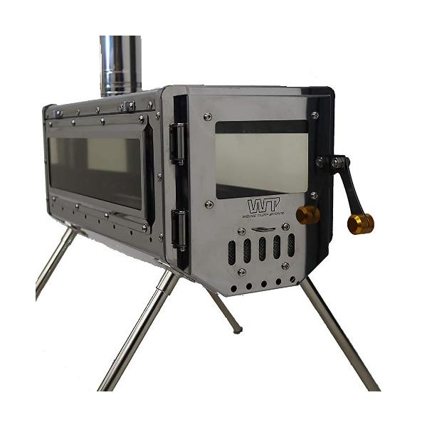 組み立て時：約26cm×54.5cm×266cm（煙突+本体）収納時：約26cm×50cm×30cm煙突径：7.62cm重さ：約12kg付属品：煙突×4本、ダンパー付き煙突×1本、灰落とし用スクレーパー×1本、煙突蓋×1本、火格子×1枚、ロ...