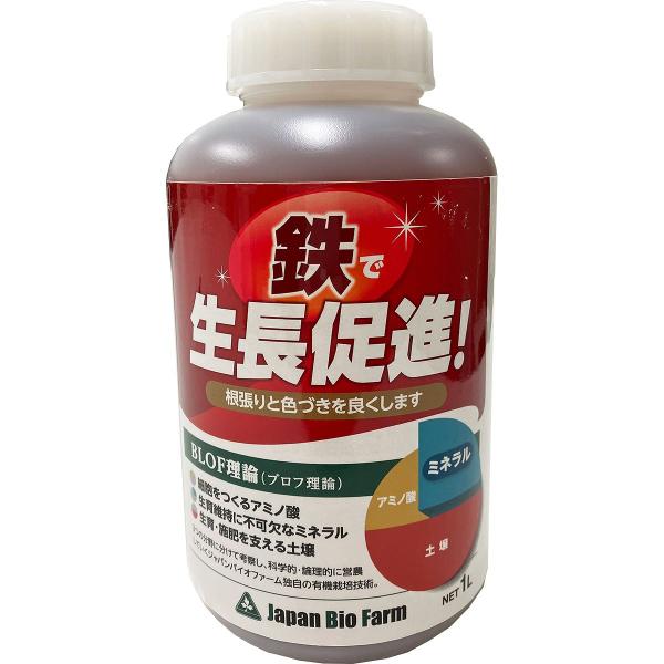 ※液肥に含まれる鉄成分によりボトルが変形している場合がございます。植物の呼吸作用や葉緑素の合成に必要な鉄を素早く吸収させます。鉄を酢酸で溶かしたことで酸化しにくく素早く効きます。酢酸が干ばつ耐性を向上し、少雨による水不足に強くなります。20...