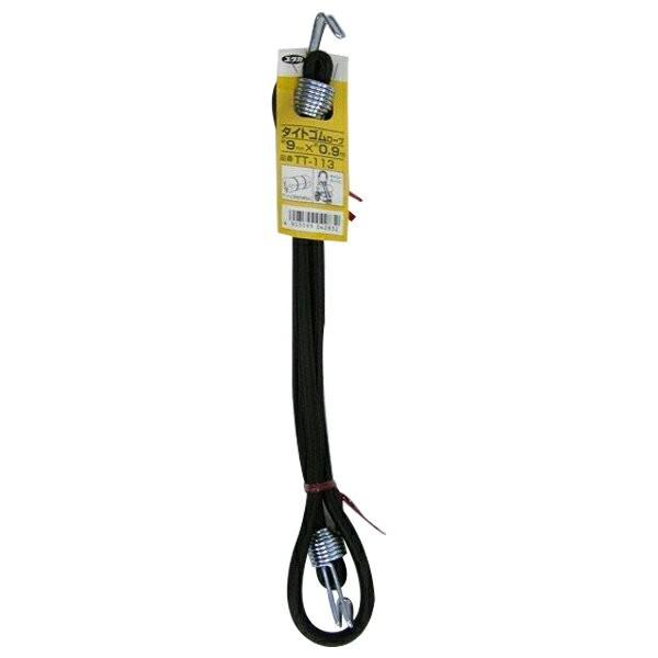 【特長】●両端に引っ掛け金具が付いた丸ゴムロープ【用途】●キャリーカートや自転車などの荷物の固定として原産国:日本材質:天然ゴム・ポリエステルロープ径:約6mm先端部分:平行先端金具オス(両先端)