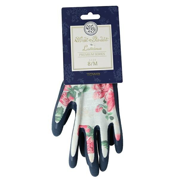 材料名：コーティング：天然ゴム、編手：ポリエステル寸法：全長：24.0cm、中指の長さ：7.4cm、手のひらまわり：16.5cm手元が華やぐおしゃれなプリント柄特殊スベリ止めで優れたグリップ力ぴったりフィットする天然ゴムコーティングいやなニ...